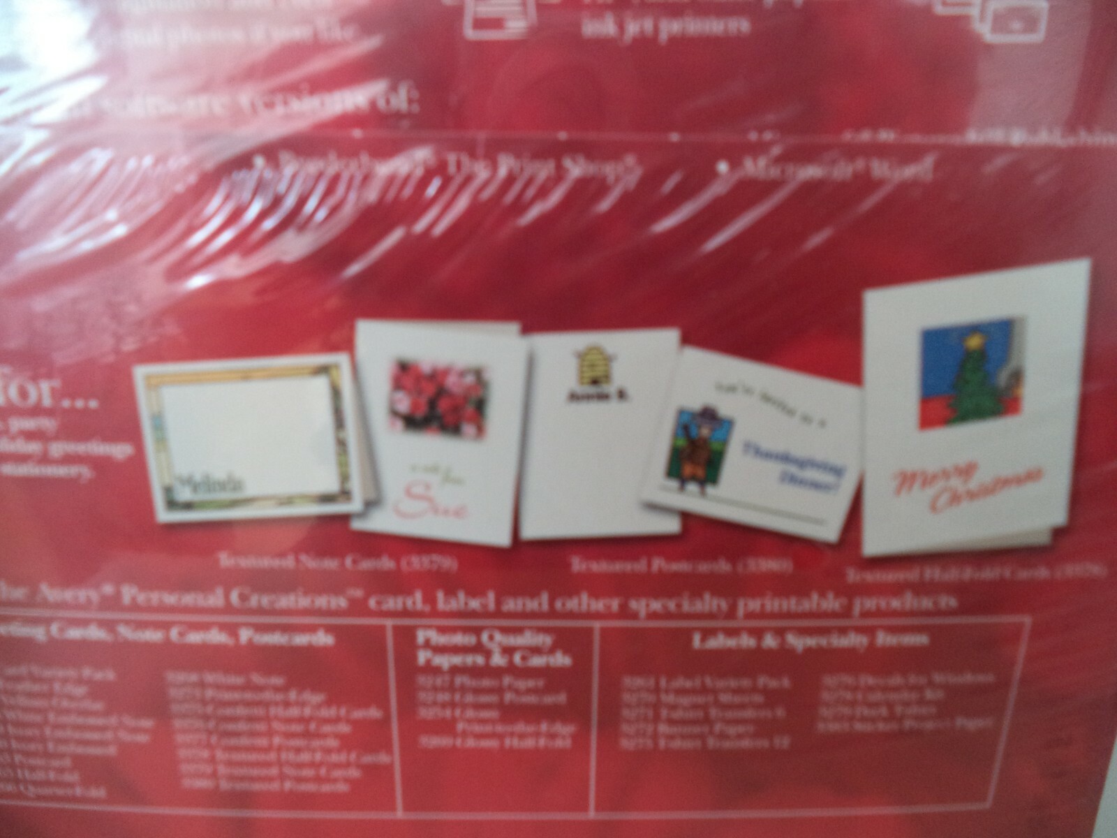 Avery 3379~Ink Jet Heavyweight Textured Note Cards~50 Cards & Envelopes ...