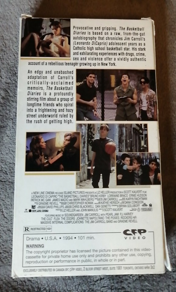 The Basketball Diaries (VHS, 1994) RARE Leonardo Dicaprio VHS Movie | eBay