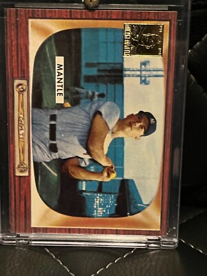 1955 Bowman #202 New York Yankees MICKEY MANTLE Reprint Baseball Card ...