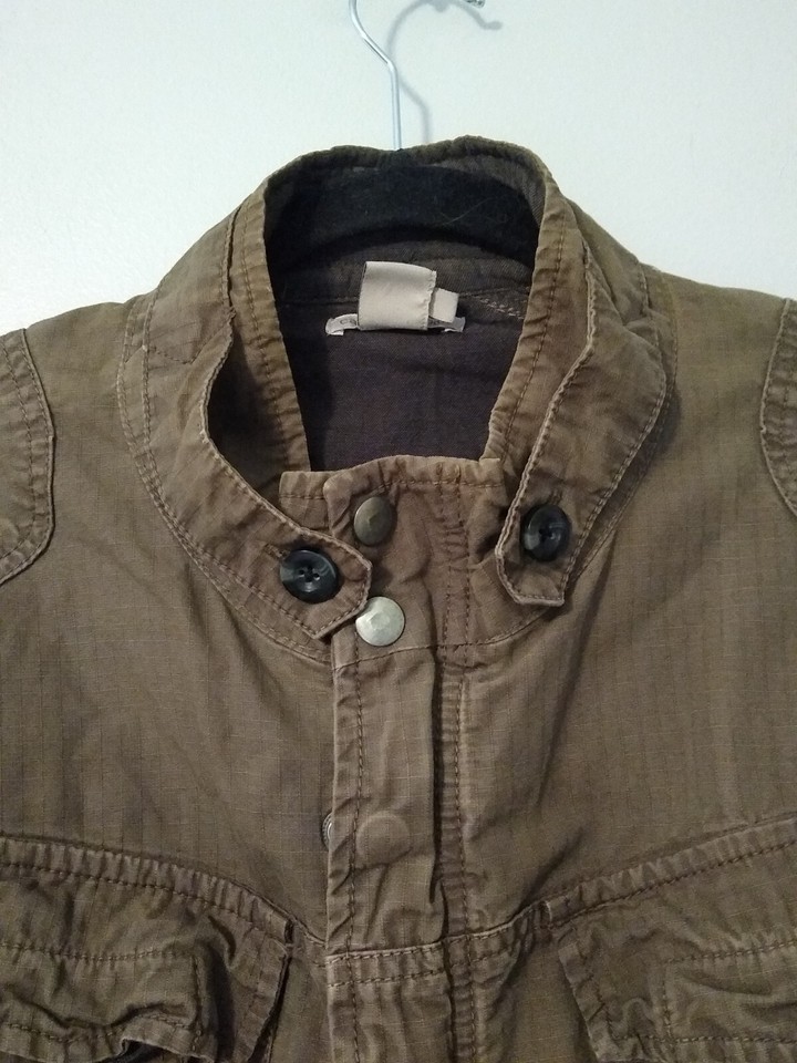 Carbon 2 Cobalt Large Fatigue Utility Field Jacket Olive Green Full Zip ...