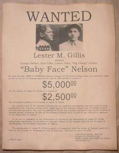 Baby Face Nelson Wanted Poster, Gangster, Outlaw, Bank Robber | eBay