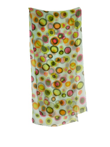 CODELLO green geometric women's scarf 62"/16" GOOD CON | eBay