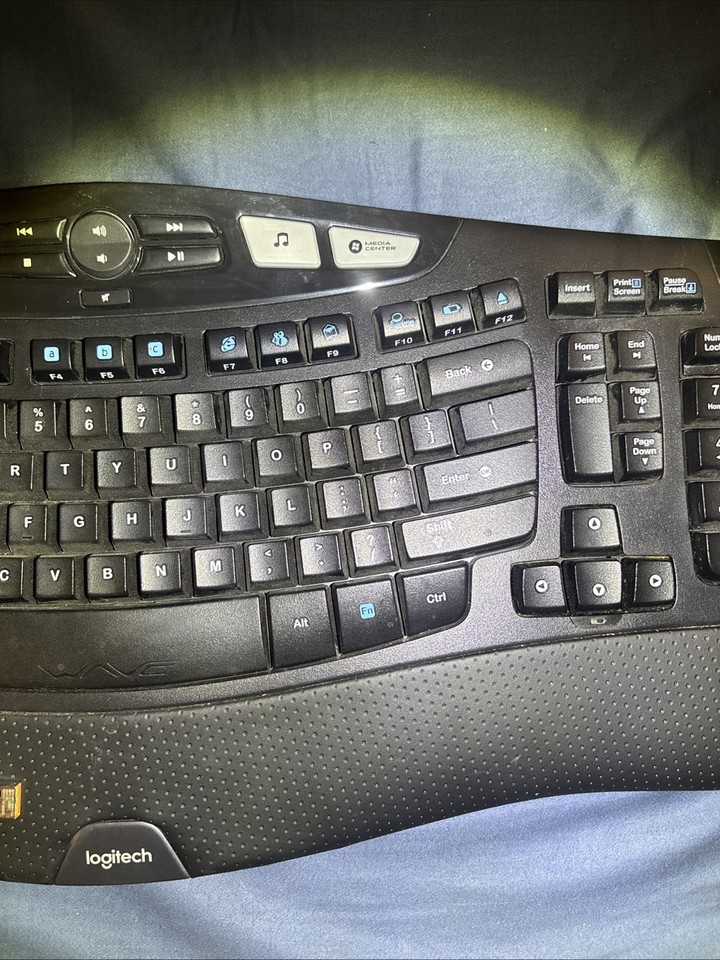 Logitech K350 Comfort Wave Ergonomic Wireless Keyboard With Dongle ...