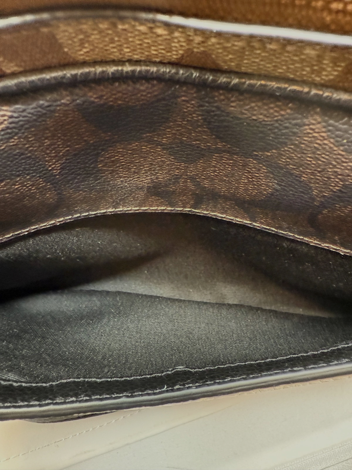 COACH Jes Crossbody In Blocked Signature Canvas C1767 Gold Khaki Brown ...