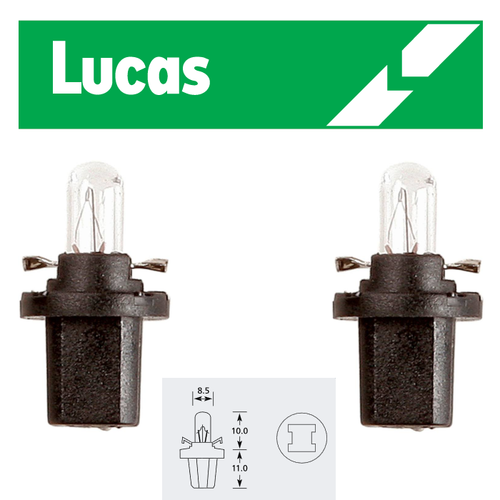 Lucas - 12v 1.2w B8.5d - 509T Black - Light Bulb - Tacho / Dash / Panel ...