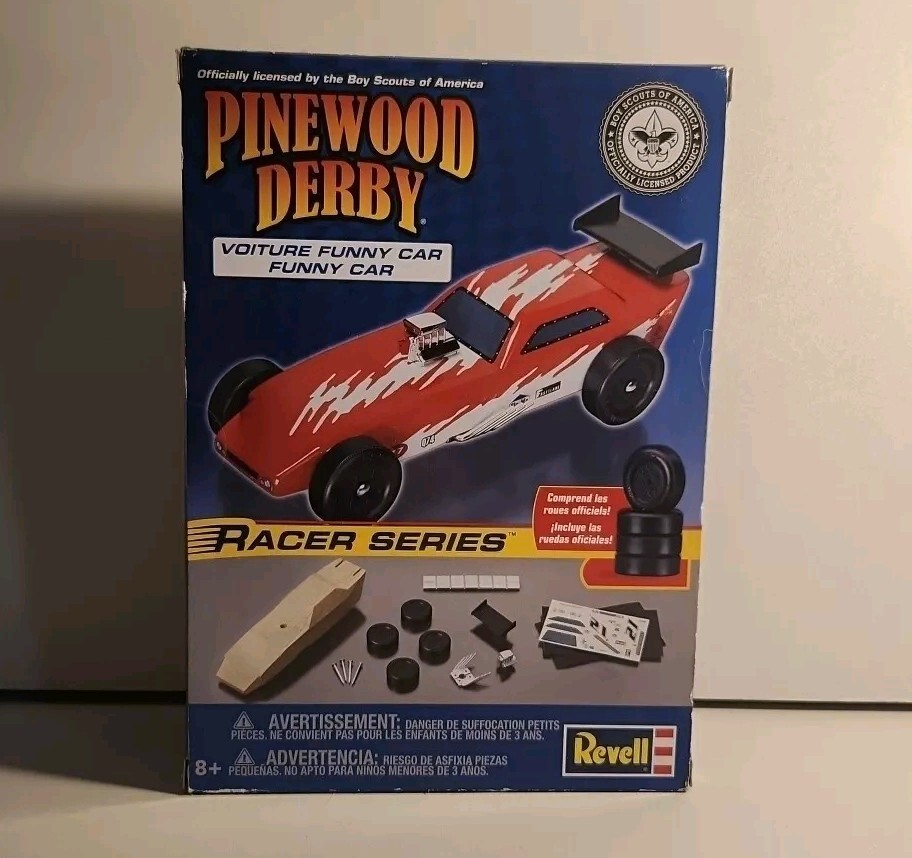 Pinewood Derby Funny Car Racer Series Red NIB Factory Sealed Boy Scouts ...