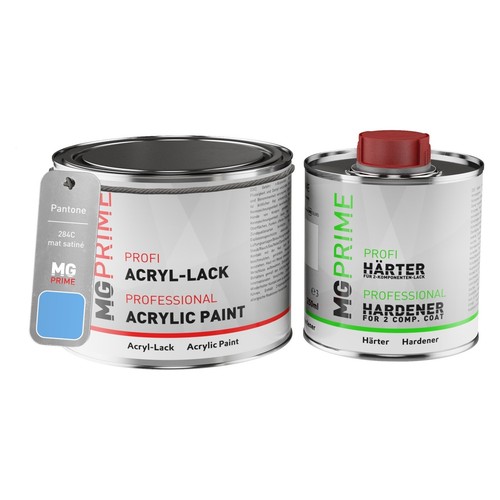 Pantone 284C Blue Peinture acrylique mat satinée Pot de 0,75 litre ...