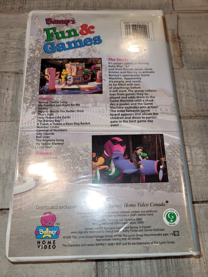 Barney's Fun & Games (VHS, 1996) | eBay