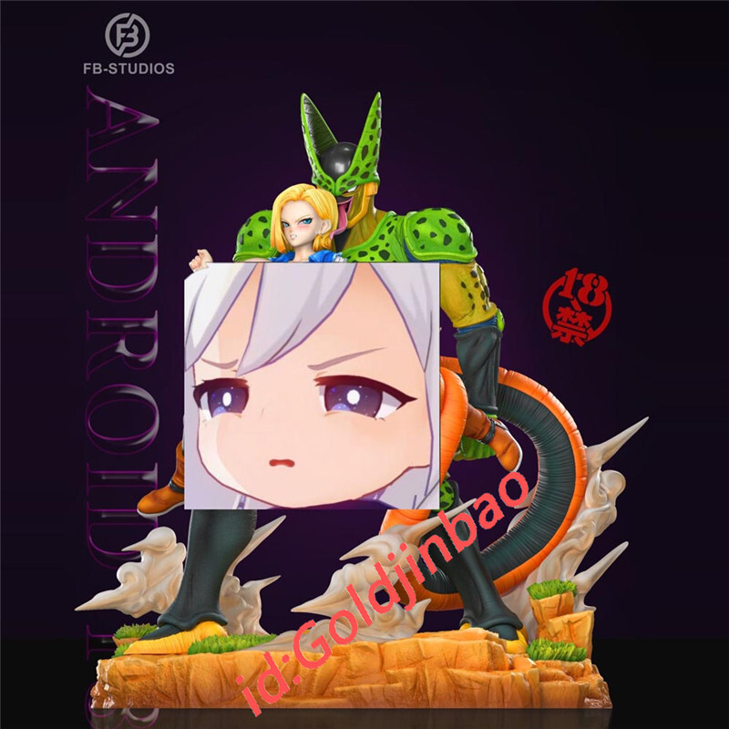 FB Studio Dragon Ball Android 18 Resin Statue Cell Model H43cm Anime In ...