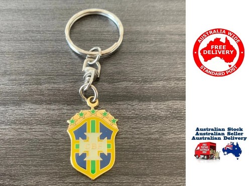 Brazilian National Football Team Metal Logo Single Sided Keyring gift ...