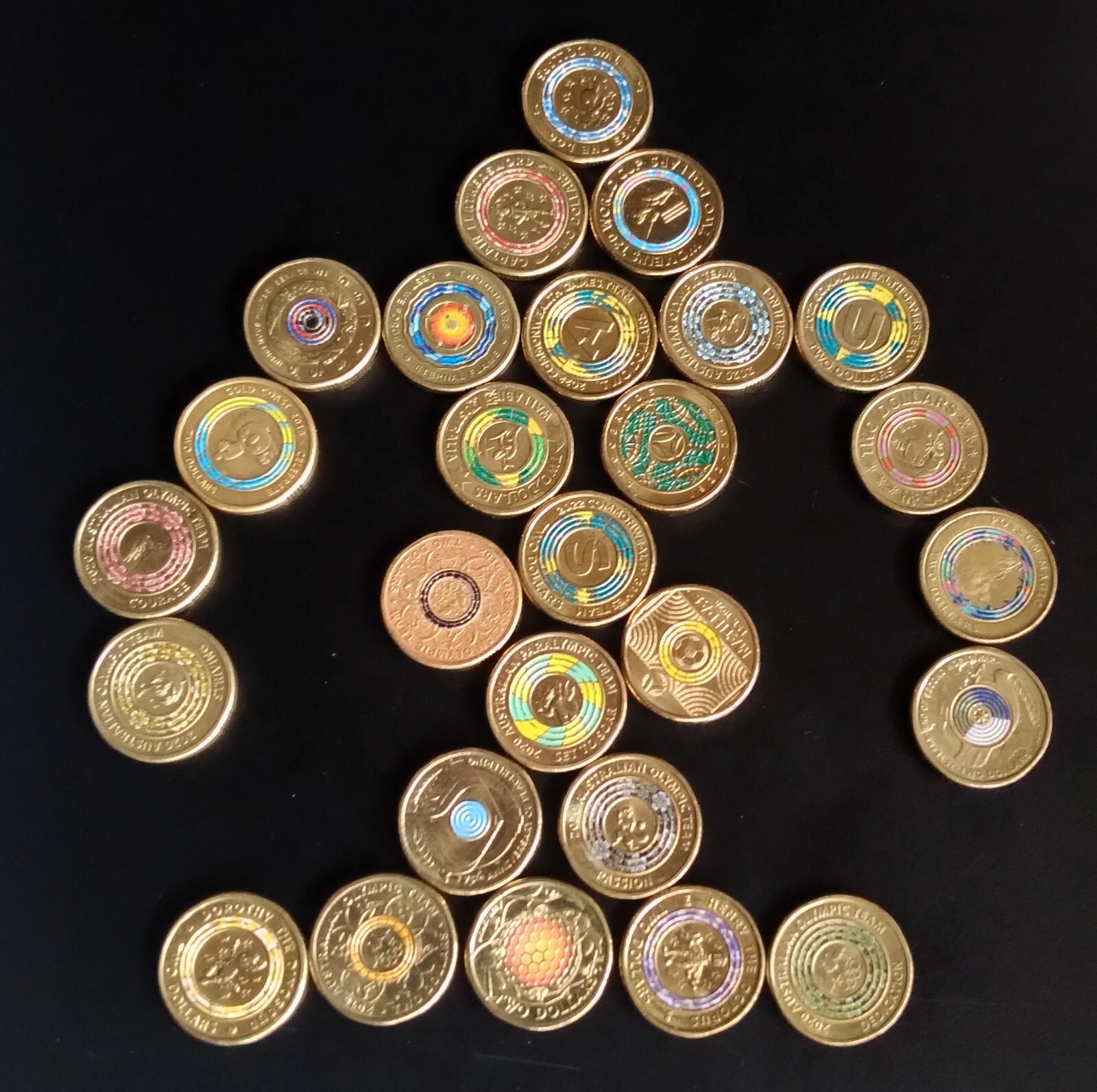 27 Different Australian Low Mintage $2 Dollar Coloured Coins | eBay