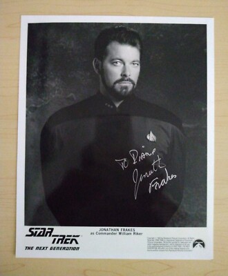 JONATHAN FRAKES (RIKER, STAR TREK: THE NEXT GENERATION) AUTOGRAPHED ...