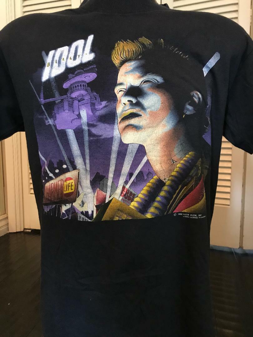 Billy Idol 1990 Charmed Life Tour Shirt Size Medium /… - Gem