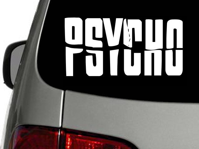 PSYCHO Alfred Hitchock Vinyl Decal Car Wall Window Sticker CHOOSE SIZE ...