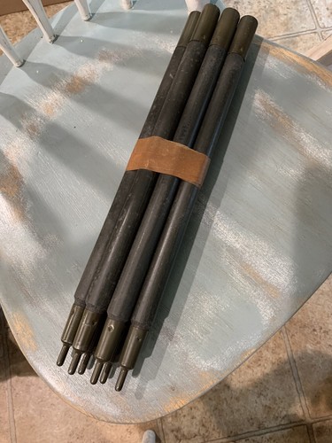 6 Vintage US Military Issue Pup Tent Pole, Shelter Half Poles, Mosquito ...