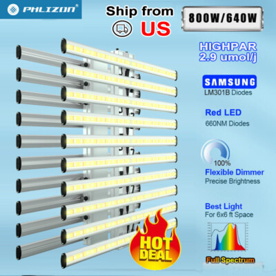 800W~320W w/Samsung LED Grow Light Full Spectrum Commerial Bar VS ...
