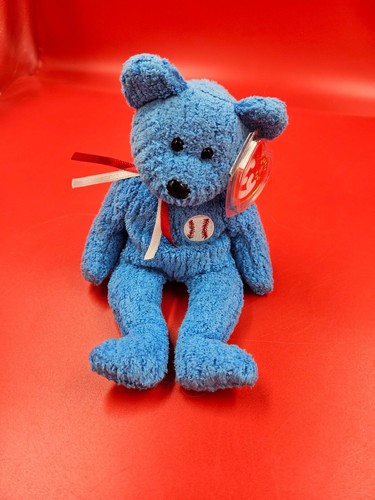 Ty Beanie Babies “Addison” the Blue Baseball Teddy Bear With Tags 2001 ...