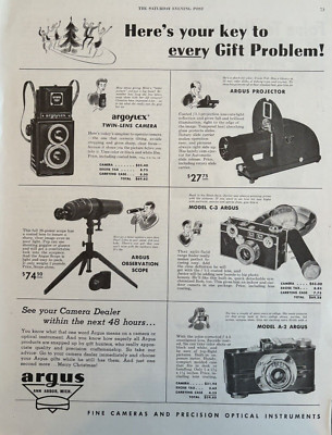 Argus Camera Precision Optical Ann Arbor Mich Twin Lens Vintage Print ...