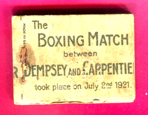 SUPER VINTAGE 1921 BOXING FLIP BOOK! 7/2/21 DEMPSEY/CARPENTIER FIGHT ...