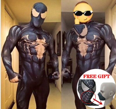 Venom Symbiote Spiderman Tights Costume Suit Zentai Halloween Cosplay ...
