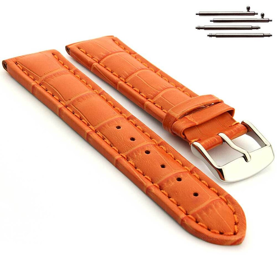 Extra Long Watch Strap Band Men's Genuine Leather 18 20 22 24 26 28 ...