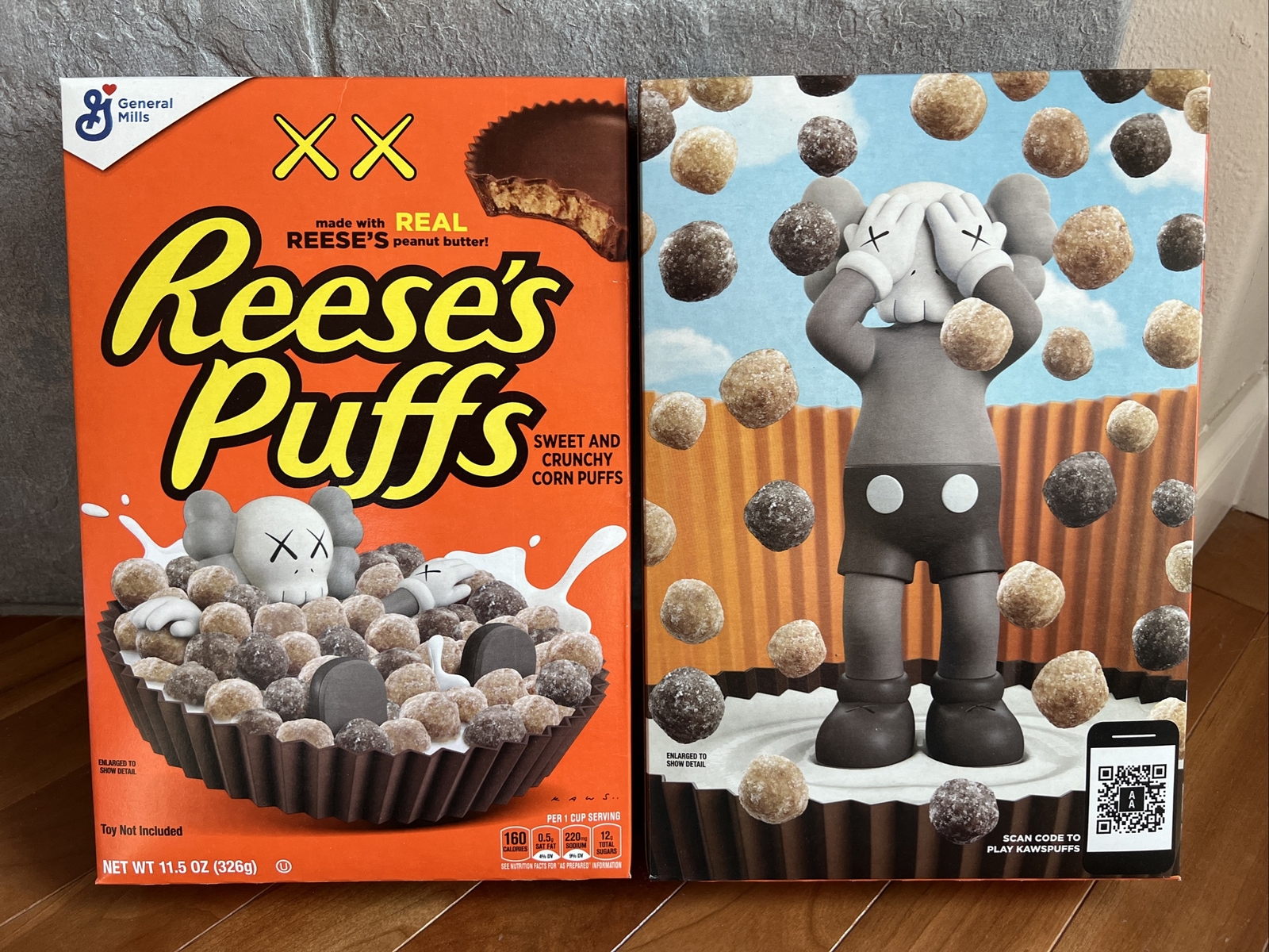 2 Pack - Kaws XX Reese’s Puffs Cereal - Limited Edition - 11.5oz - Lot ...