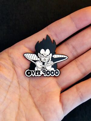 Dragon Ball Z Vegeta - OVER 9000 Enamel Pin Metal Badge Figure Anime ...