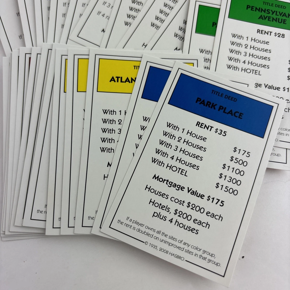 Original Monopoly Board Properties