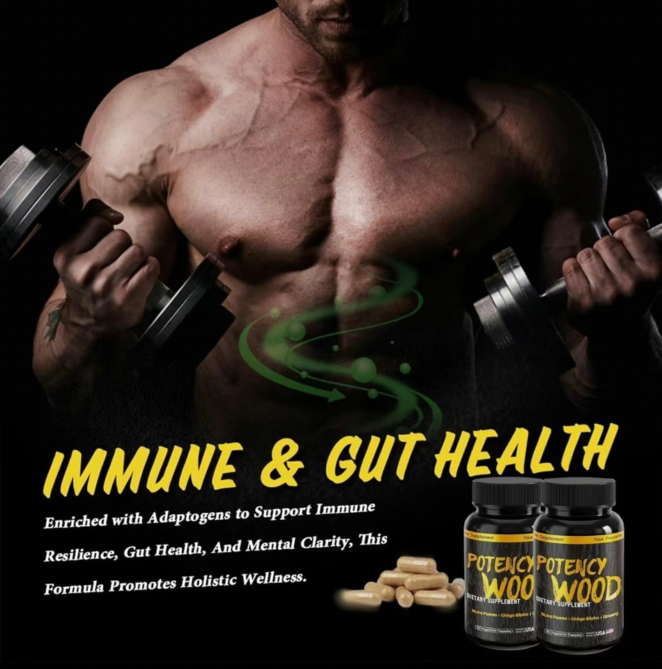 Potency Wood Ginseng Ashwagandha Gingko Tribulus, Herbal Supplements 60 ...