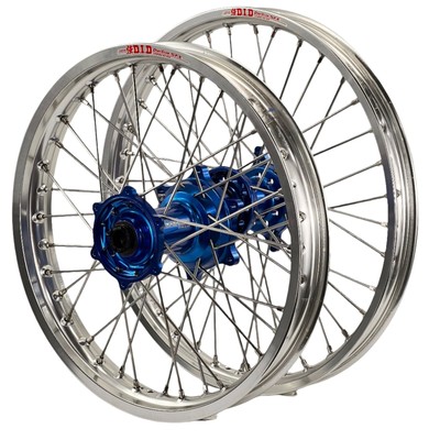 KTM 125 EXC 2017-2019 Envy / DID Wheelset 21/18 Silver Rims Blue Hubs ...