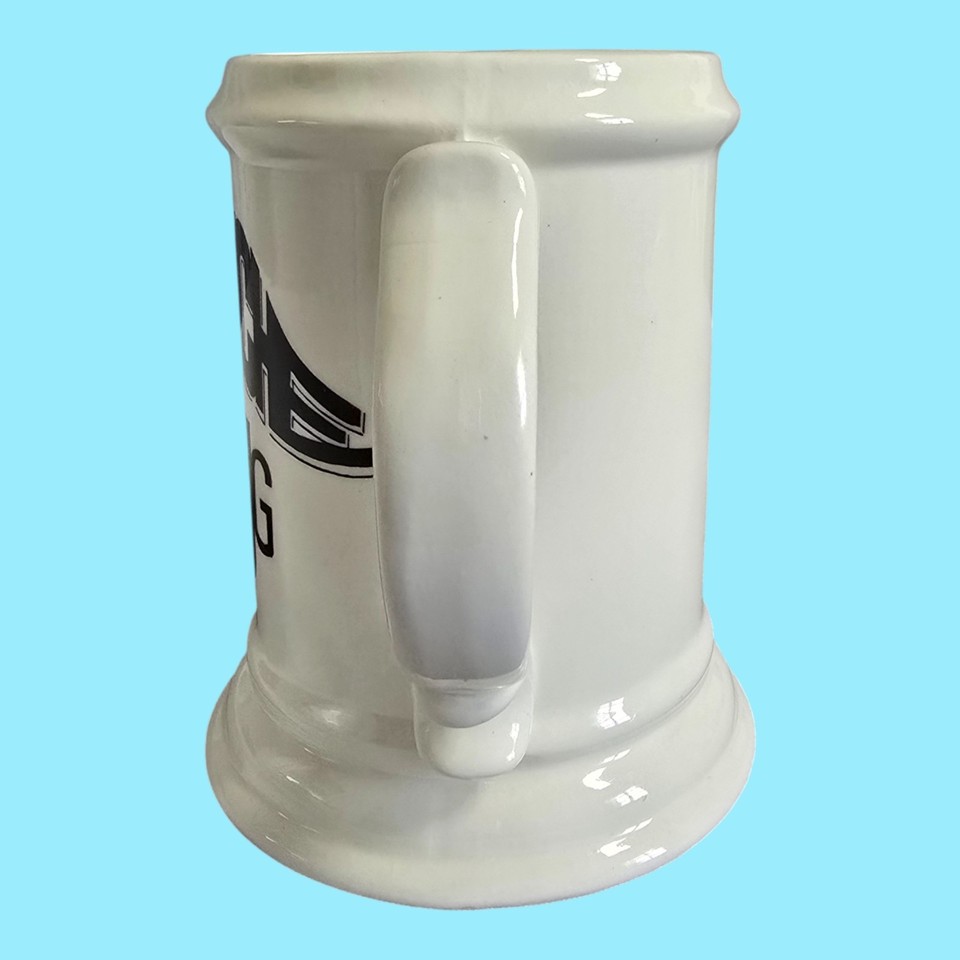 Vintage Mustache Mug w/ Mustache Guard Ceramic / Porcelain White ...