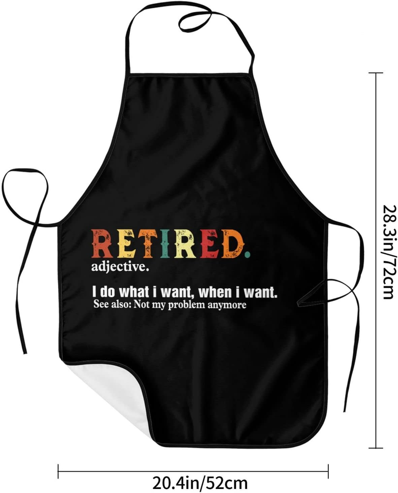 Funny Retirement Gifts for Men, Cooking Aprons for Women Retired Chef ...