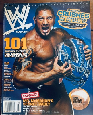 WWE WWF WORLD WRESTLING MAGAZINE MARCH 2007 BATISTA NO MAILING LABEL | eBay
