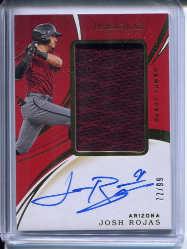2020 Panini Immaculate Josh Rojas Debut Jumbo Patch Autograph #DJA-JR ...