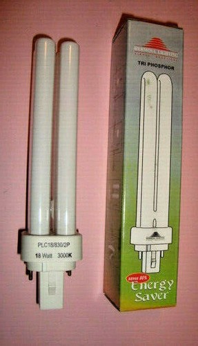 PLC 18 watt/ 830 G24d-2 base (2 pin) fluorescent bulb 3000K Warm White ...