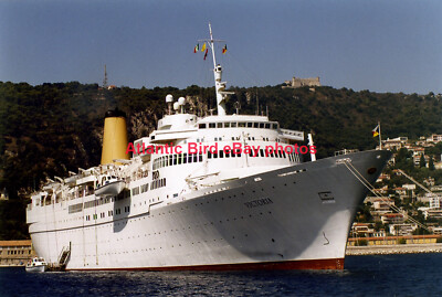 P&O - Cruise ship VICTORIA - Two original photographs at Villefranche ...