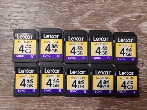 Lot of 10 Lexar 4gb SDHC Memory Cards - 4 gb Lexar SD Cards Class 4 Lot ...