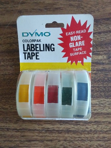 4 Rolls Dymo Embossing Label Tape Maker Colorpak Refill Non-Glare 1983 ...