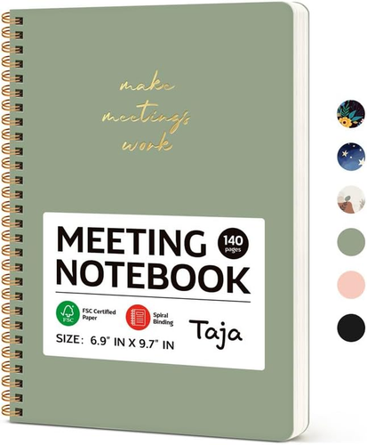 Meeting Notebook for Work Organization - Work Notebook with Action ...