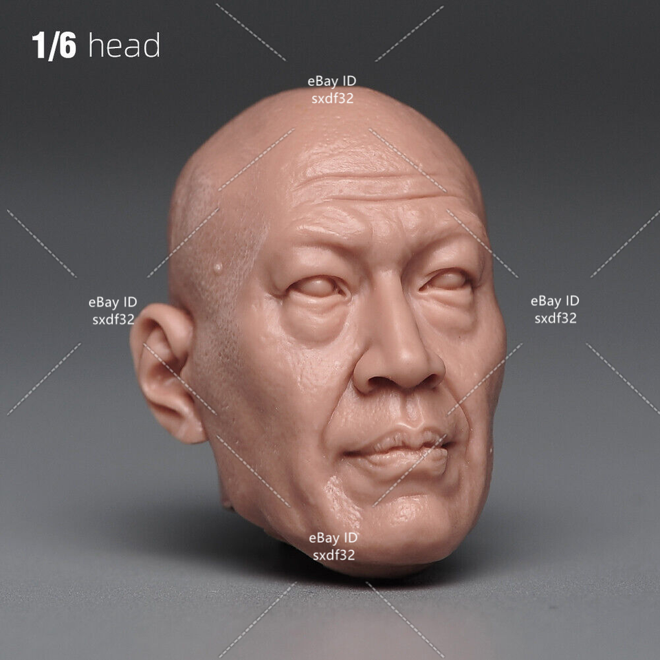 1:6 Head Sculpt Chinese Bald Actor Man Model For 12'' Male Action ...