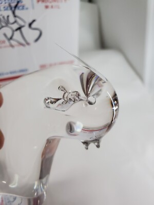 ORREFORS SWEDEN CRYSTAL Figure Figurine Chick Chicken Baby Chick Bull ...