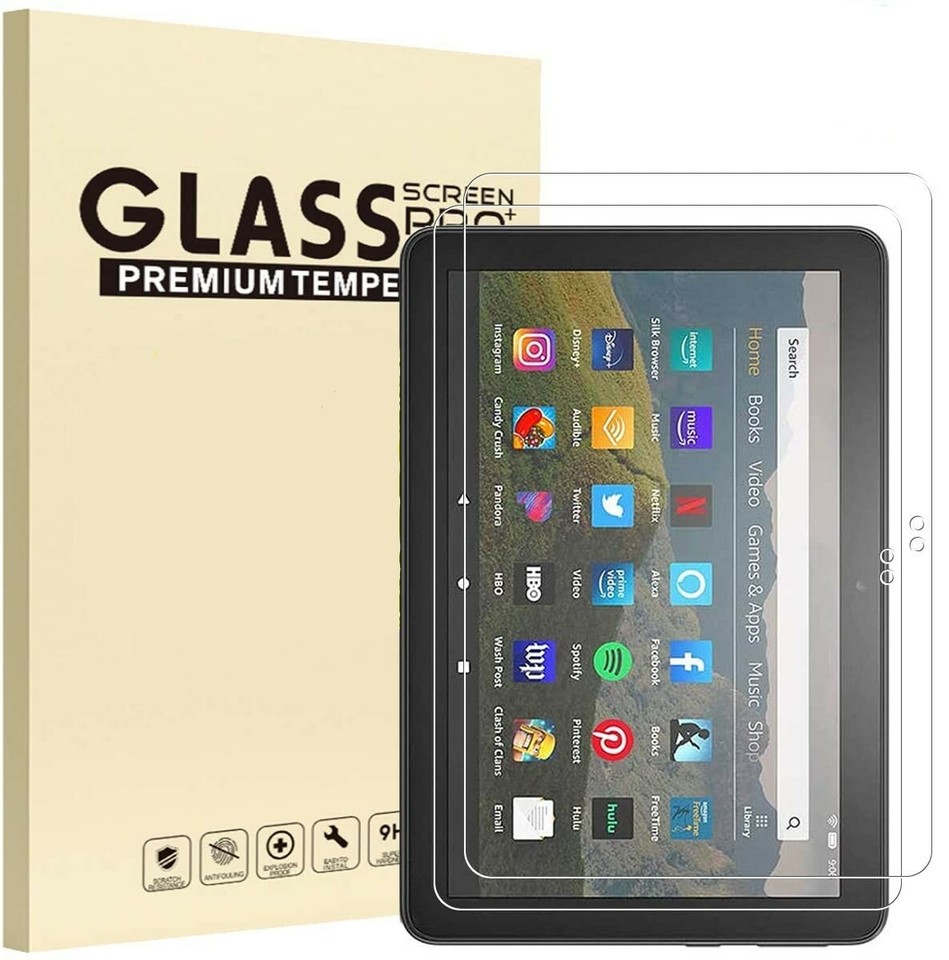 2X Premium Tempered Glass Guard Screen Protector Saver For Amazon Fire ...