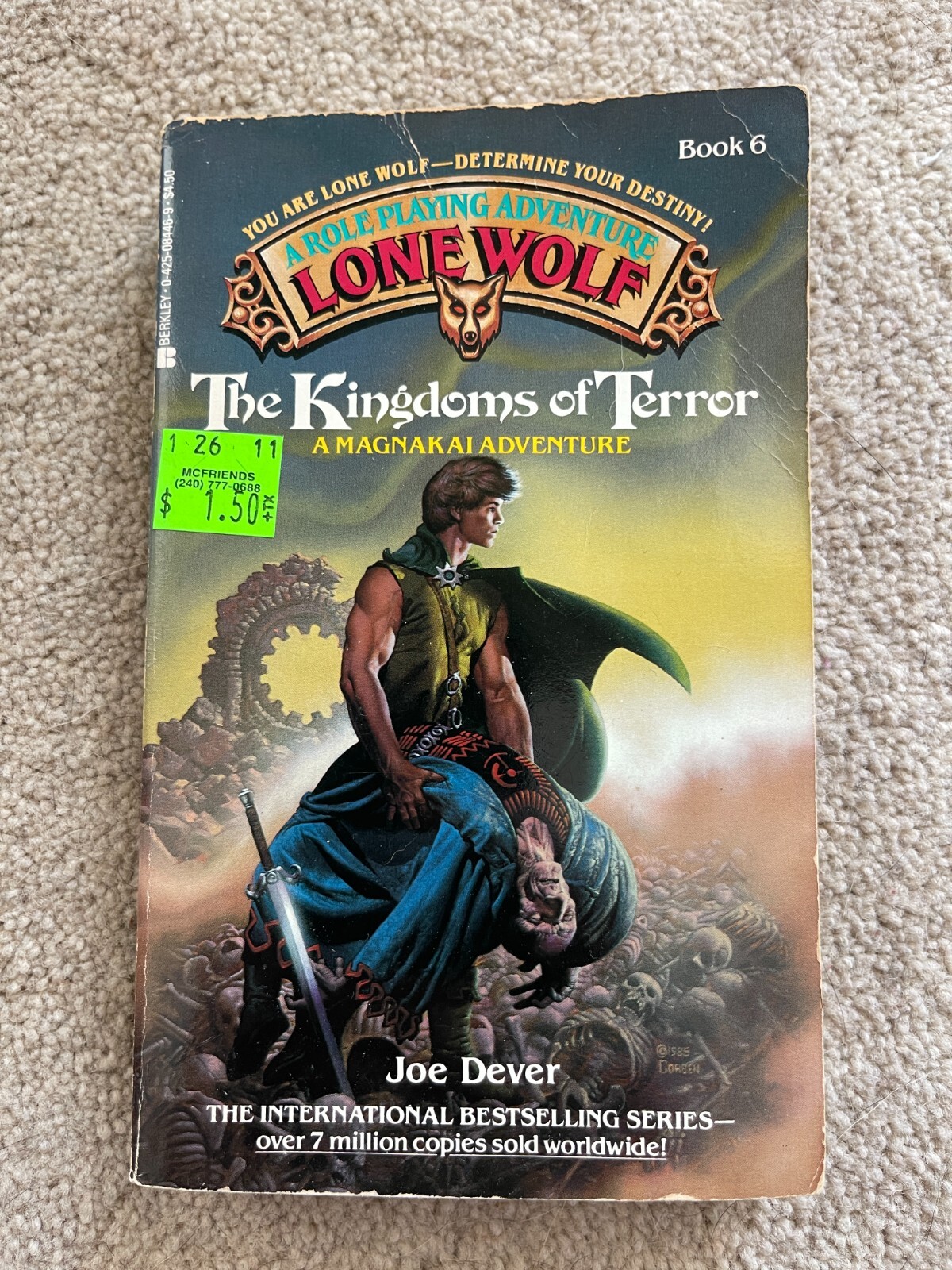 Vintage Lone Wolf Book 6 Kingdoms of Terror, RPG Adventure Game, Joe ...