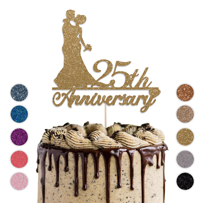 25th Anniversary Cake Topper