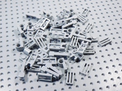 LEGO Lot of 50 Light Bluish Gray 1x2 Modified Plates Grille Pin Hole ...