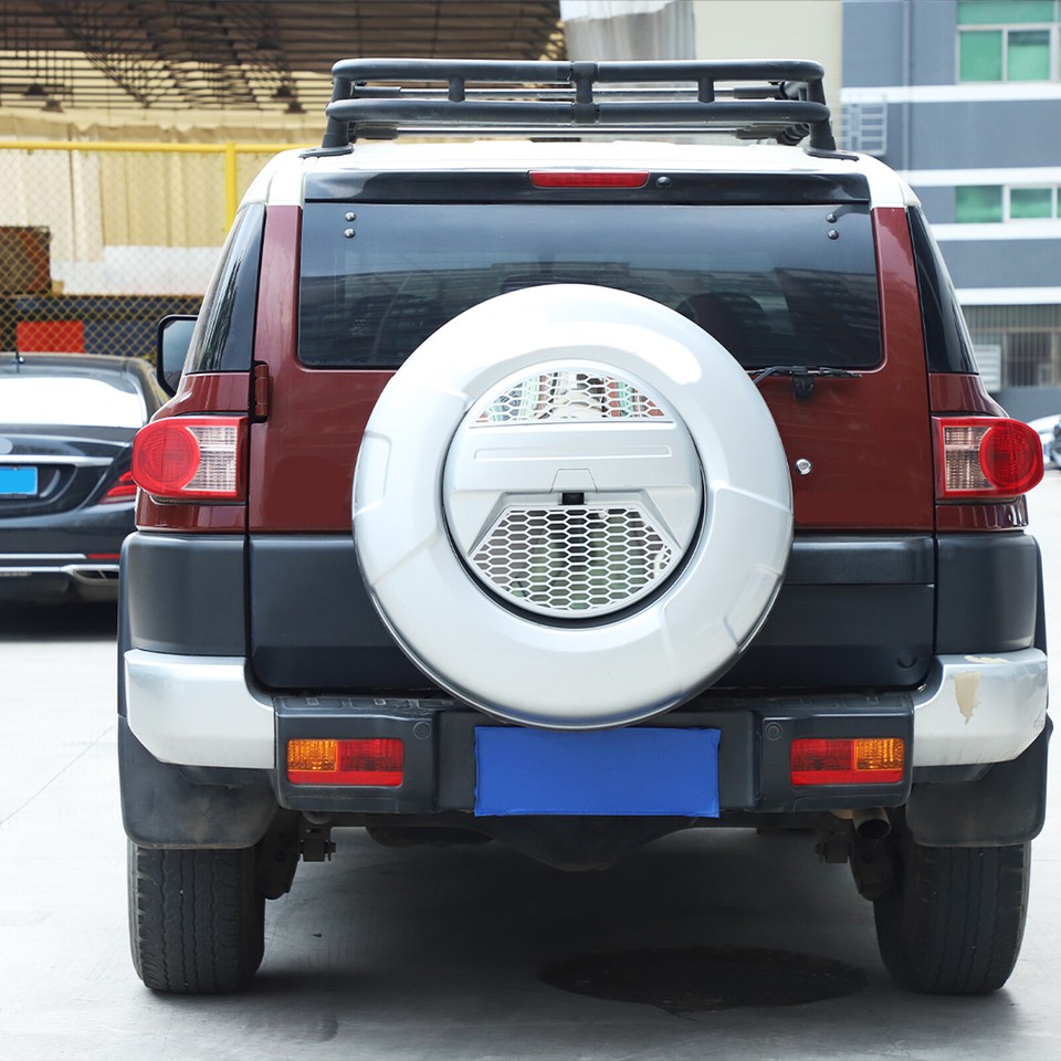 Steel + Alloy Silver Spare Tire Cover Patch For Toyota FJ Cruiser 2007 ...