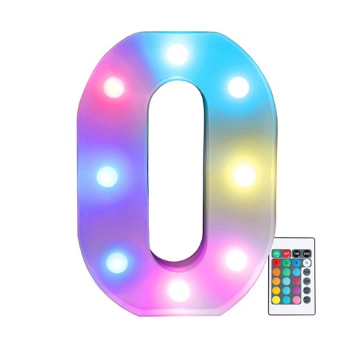 Pooqla Colorful Light Up Numbers with Remote,Color Changing LED Marquee ...