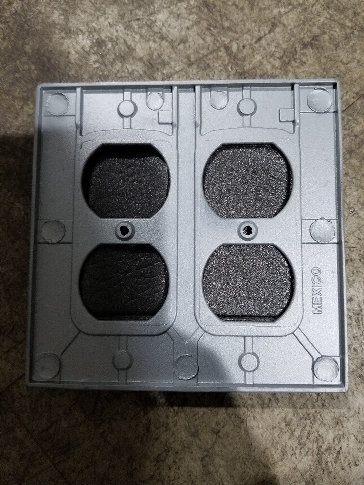 NEW STEEL CITY RED DOT WR281-C WEATHER PROOF 2 GANG OUTLET COVER | eBay