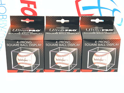 (3) ULTRA PRO BASEBALL CUBE, baseball display case clear NEW protection ...