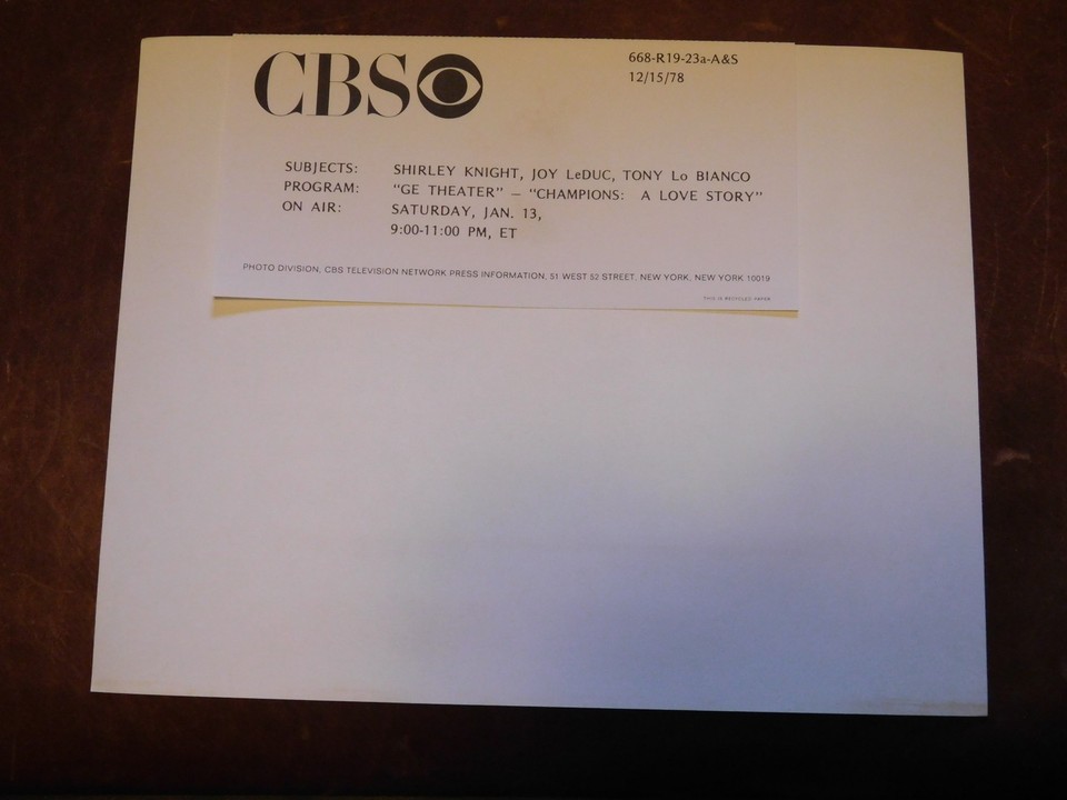 James Vincent McNichol, Joy LeDuc, Lo Bianco Champions CBS TV Promo ...